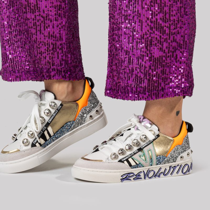 Sapatilha Emanuelle Vee Olivia Strass - Eva Shoes