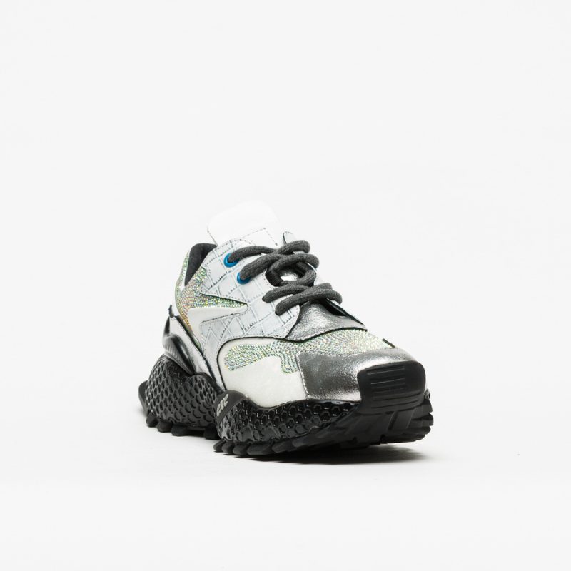Sapatilha Exé 3020-8 Silver Black - Eva Shoes