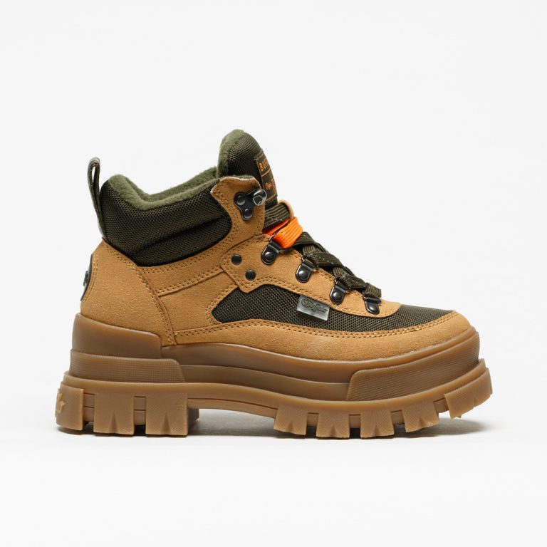 Bota Buffalo Aspha Com Hike Mid Beige - Eva Shoes